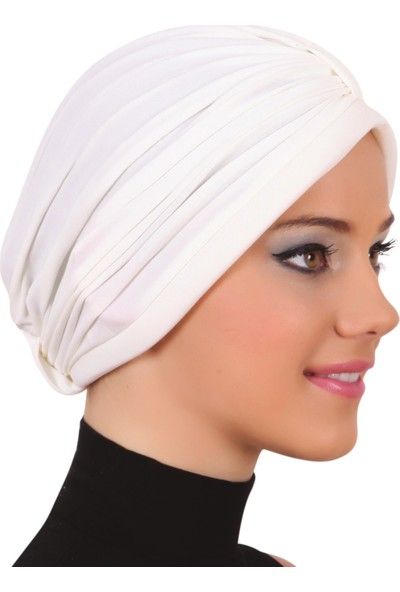 Fidan Bone Bantlı Hazır Türban Tesettür Havuz Bonesi