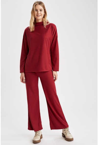 DeFacto İspanyol Paça Örme Pantolonu T2882AZ20WN