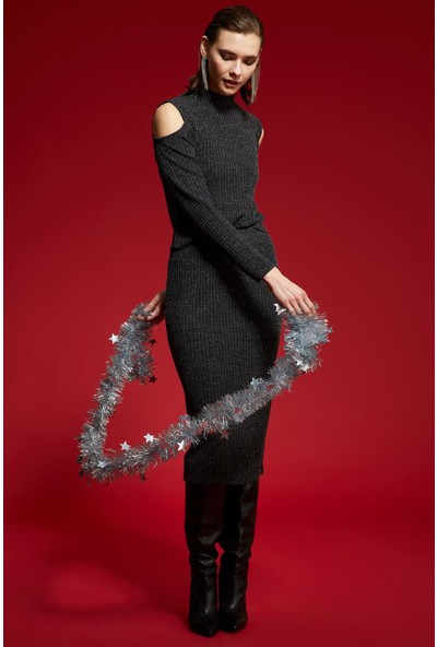 DeFacto Omuz Dekolteli Boğazlı Yaka Yılbaşı Temalı Fitilli 2'li Takım T3861AZ20CW