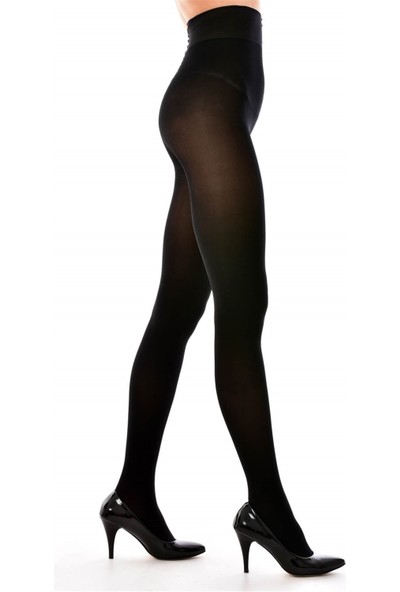 Cavlak Penti 100 Den Kalın Mat Külotlu Çoraplı Çorap Siyah