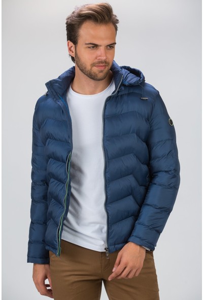 Geelong Erkek Lacivert Şişme Mont