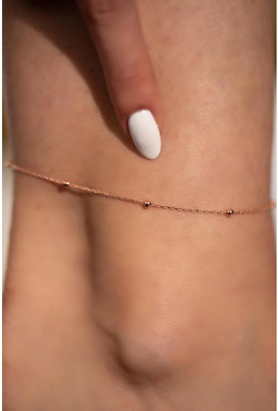 Ninova Silver Toplu Model Rose Kaplama Gümüş Halhal