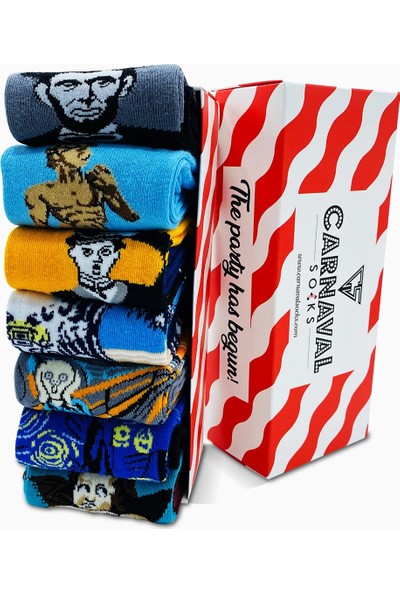 Carnaval Socks 7'li Art Socks-2 Desenli Renkli Çorap Set Carnaval Socks 7'li Art Socks-2 Desenli Renkli Çorap Set