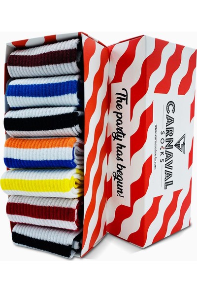 Carnaval Socks 7'li Çemberli Desenli Renkli Spor Çorap Set Carnaval Socks 7'li Çemberli Desenli Renkli Spor Çorap Set