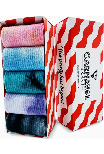 Carnaval Socks 5'li Batik Çorap Renkli Tasarım Set Carnaval Socks 5'li Batik Çorap Renkli Tasarım Set