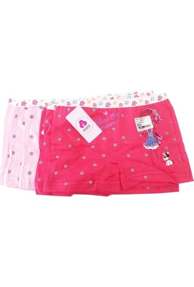 Koza Kız Çocuk Renkli Desenli Boxer 10'lu Paket Koza Kız Çocuk Renkli Desenli Boxer 10'lu Paket