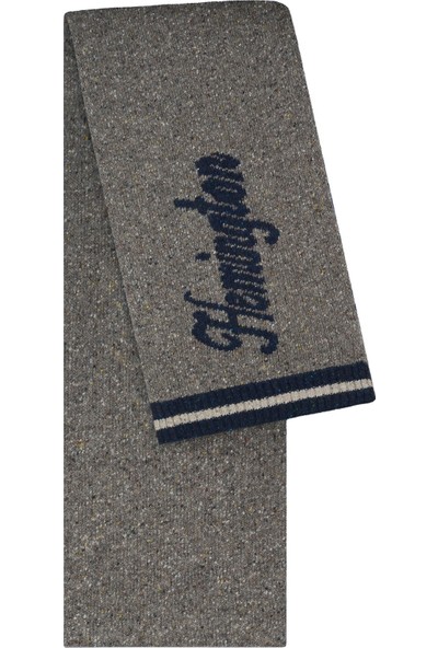 Hemington Erkek Logolu Lambswool Gri Atkı Hemington Erkek Logolu Lambswool Gri Atkı