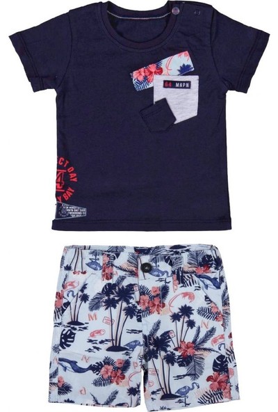 Bebepan 3888 Bebek Seaside Şort Tshirt Takım Bebepan 3888 Bebek Seaside Şort Tshirt Takım