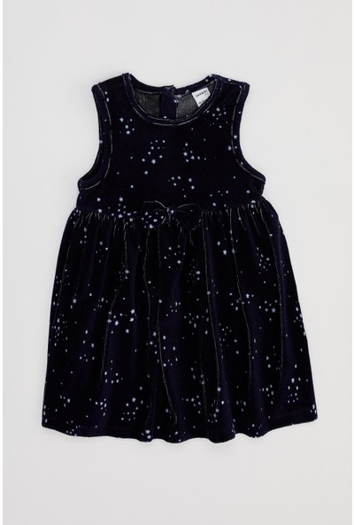 DeFacto Kız Bebek Bisiklet Yaka Yılbaşı Temalı Desenli Kadife Kolsuz Elbise S6845A220AU DeFacto Kız Bebek Bisiklet Yaka Yılbaşı Temalı Desenli Kadife Kolsuz Elbise S6845A220AU