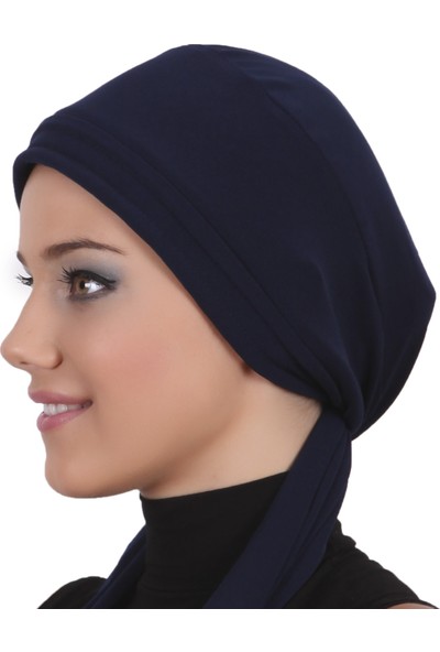 Fidan Bone Fidan Bağlamalı Lacivert Hazır Bone