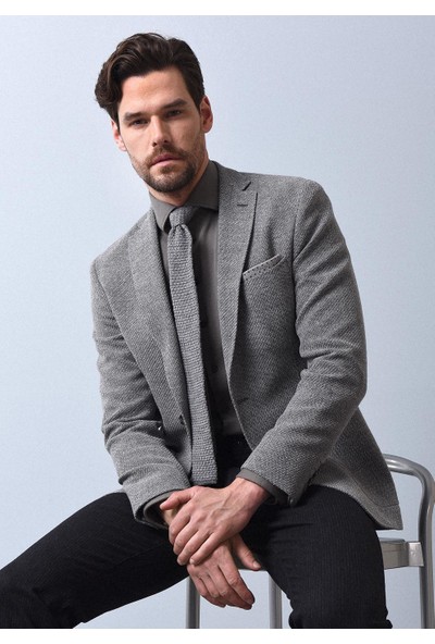 Ramsey Desenli Dokuma Ceket