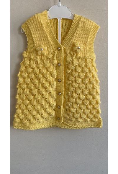 Ayhan Home Örgü Kız Çocuk Bebek Yeleği Ayhanhome