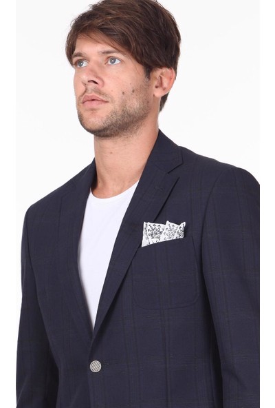 Kip Erkek Kareli Dokuma Ceket