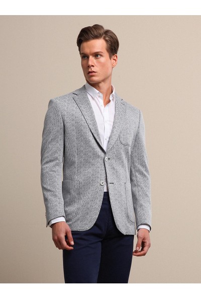 Kip Erkek Desenli Örme Ceket