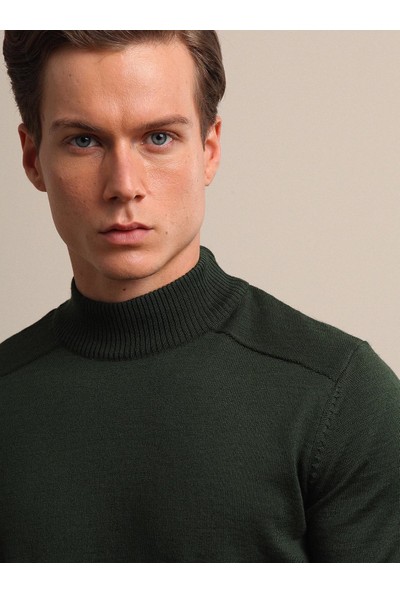 Kip Erkek Düz Örgü Örme Triko