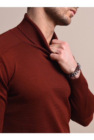 Kip Erkek Düz Örgü Örme Triko