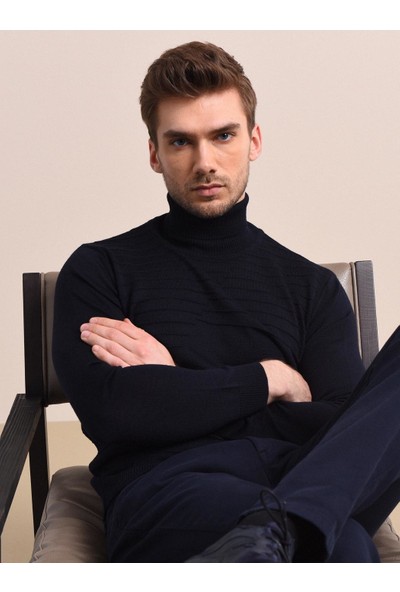 Kip Erkek Desenli Örme Triko