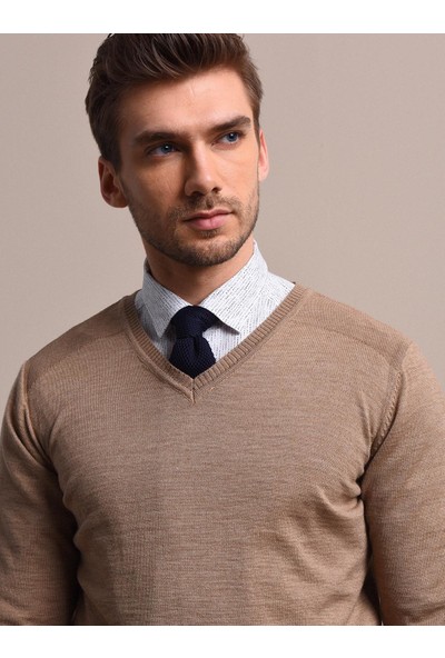 Kip Erkek Düz Örgü Örme Triko