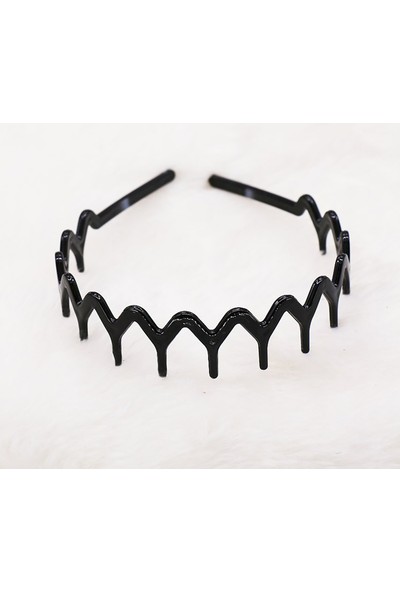 Takıştır Siyah Kıvrımlı Taç