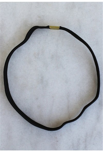 Takıştır Siyah Unisex Kalın Saç Bandı