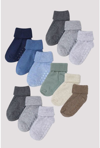 Mem Socks Kaydırmaz Çocuk Çorabı 12'li