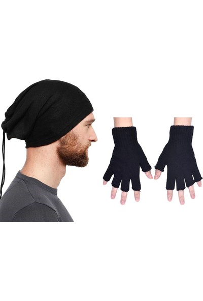Belifanti Collection Unisex Kesik Eldiven Polar Bere Boyunluk Siyah Set Belifanti Collection Unisex Kesik Eldiven Polar Bere Boyunluk Siyah Set