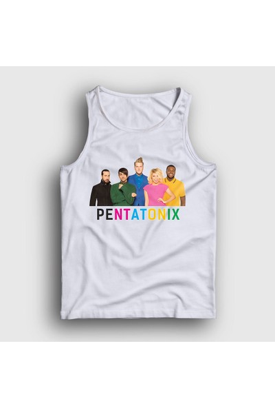 Presmono Unisex Beyaz Band Pentatonix Atlet Presmono Unisex Beyaz Band Pentatonix Atlet