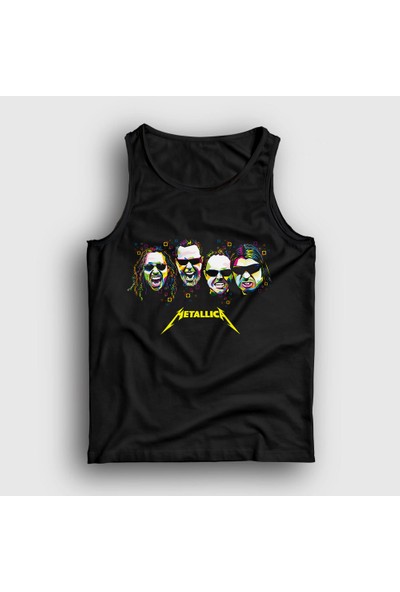 Presmono Unisex Siyah Band Metallica Atlet Presmono Unisex Siyah Band Metallica Atlet