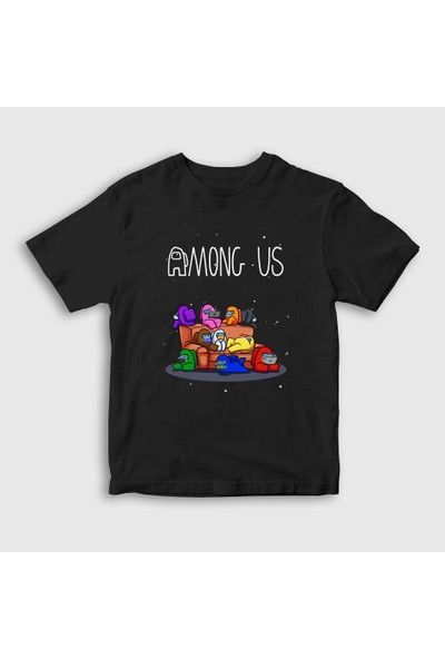 Presmono Unisex Çocuk Siyah Couch Among Us T-Shirt Presmono Unisex Çocuk Siyah Couch Among Us T-Shirt