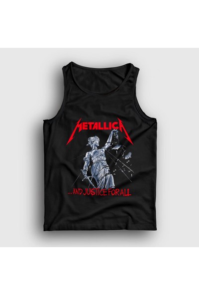 Presmono Unisex Siyah Lady Justice Metallica Atlet Presmono Unisex Siyah Lady Justice Metallica Atlet