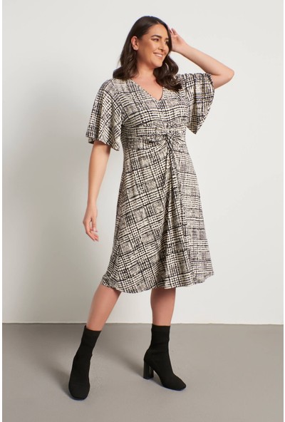 Myline Düğüm Detaylı Elbise Myline Düğüm Detaylı Elbise