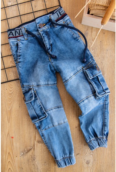 Babymod Erkek Çocuk Denim Kumaş Kot Kargo Pantolon Babymod Erkek Çocuk Denim Kumaş Kot Kargo Pantolon