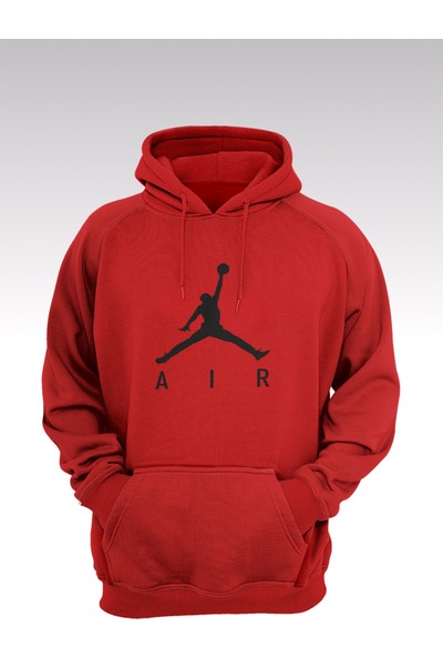 14tonny Mood Jumpman 178 Kırmızı Kapşonlu Sweatshirt - Hoodie