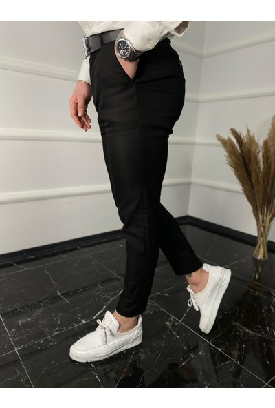 Ukd Slim Fit Erkek Keten Pantolon