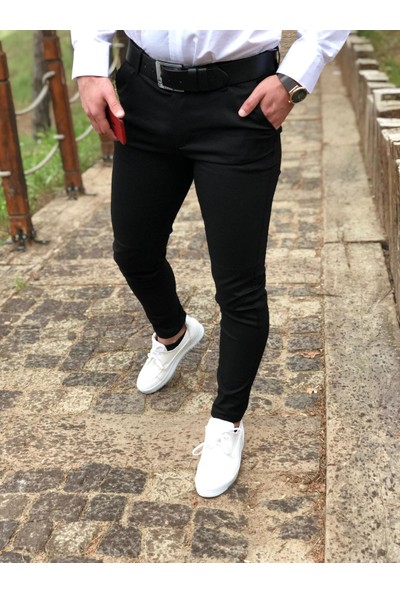 Ukd Slim Fit Petek Desen Keten Pantolon