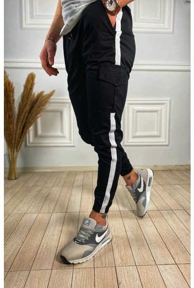 Ukd Slim Fit Erkek Yandan Şeritli Kargo Pantolon