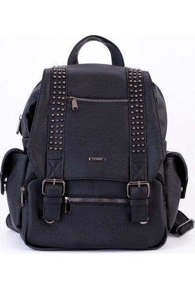 BAGzy Kadın Troklu Yıkama Deri Sırt Çantası