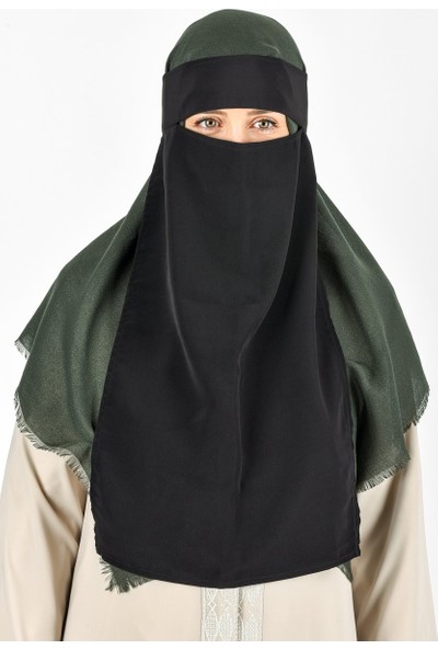 Kanaviçe Kadın Yüz Örten Peçe Tek Katlı B027-1