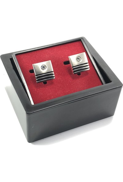 Pierroni Kol Düğmesi Taşlı Model Kutulu