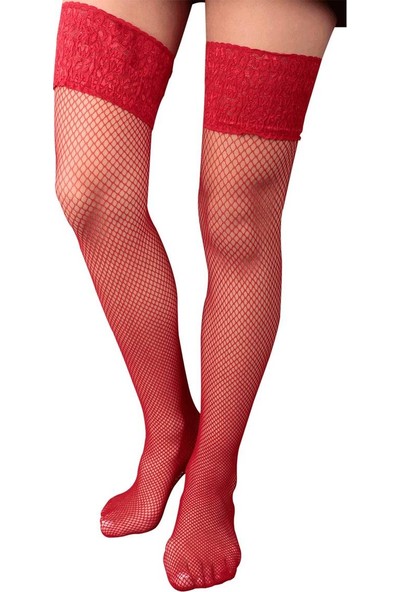 Mozsoo Dore Sık File Dizüstü Çorap 293 Kırmızı