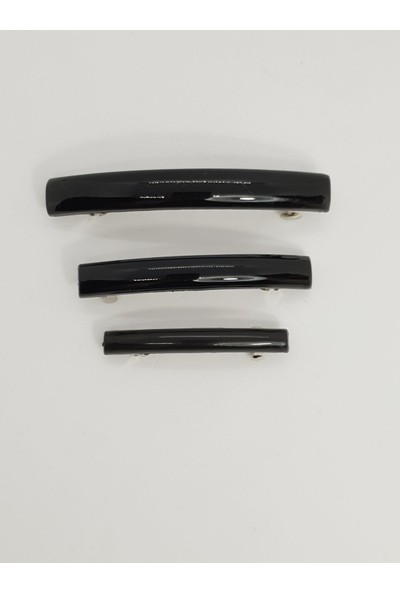 Melkady 182Sİ - Kadın Klasik Siyah Mekanizmalı Otomatik Lüx Kemik Toka Seti (3'lü)