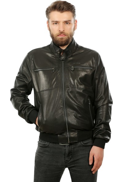 Franko Armondi Erkek Deri Spor Mont Beli Lastikli Neda Siyah KLJ-1293-19293 Fa1