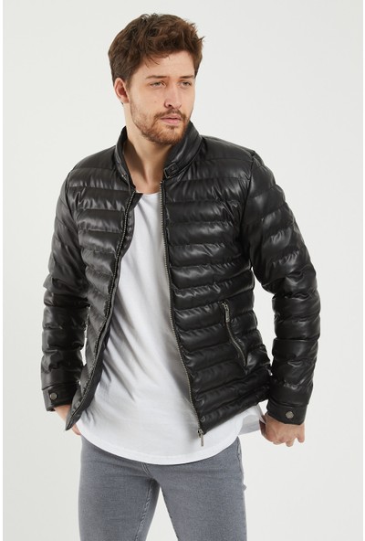 Gavazzi Siyah Şişme Suni Deri Mont 535 Kod