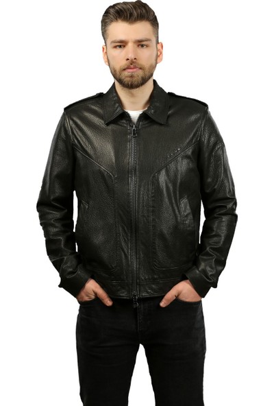 Franko Armondi Erkek Deri Klasik Ceket Neda Siyah K-1127-18968 Fa2