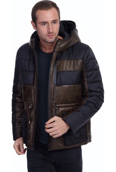 Franko Armondi Erkek Deri Klasik Luxury Kaban Kapşonlu Kumaş Yazılı Haki Ek-1450-19736 Fa2 Franko Armondi Erkek Deri Klasik Luxury Kaban Kapşonlu Kumaş Yazılı Haki Ek-1450-19736 Fa2