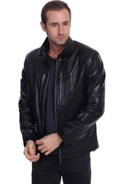 Franko Armondi Erkek Deri Spor Kaban Siyah K-1462-19763 Fa2