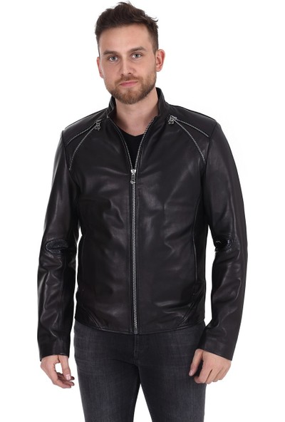 Franko Armondi Erkek Deri Spor Mont Siyah K-1375-19531 Fa1