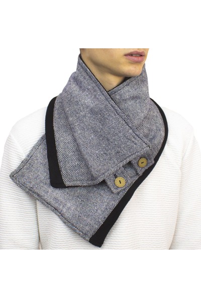 Ankaflex Palfashion Kaşe Fular Atkı Düğmeli Kaşkol Boyunluk