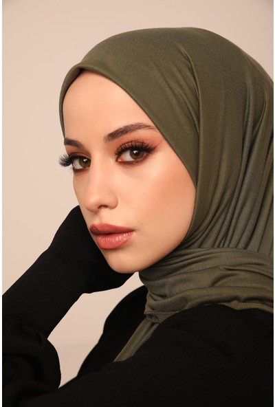 ELF PRIVE Premium Düz Pamuk Penye Şal-Haki ELF PRIVE Premium Düz Pamuk Penye Şal-Haki