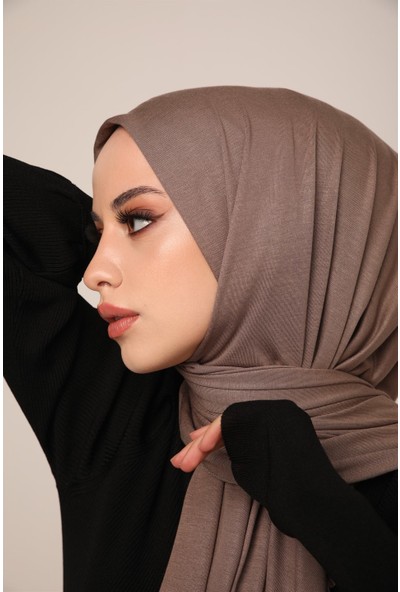 ELF PRIVE Premium Düz Pamuk Penye Şal-Vizon ELF PRIVE Premium Düz Pamuk Penye Şal-Vizon